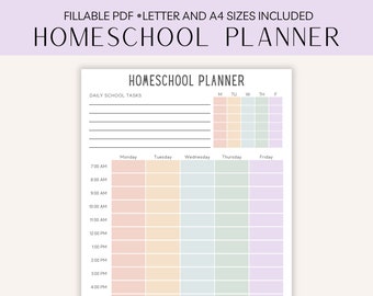 Homeschool Planner | Assignment Tracker Printable | Academic Planner ...