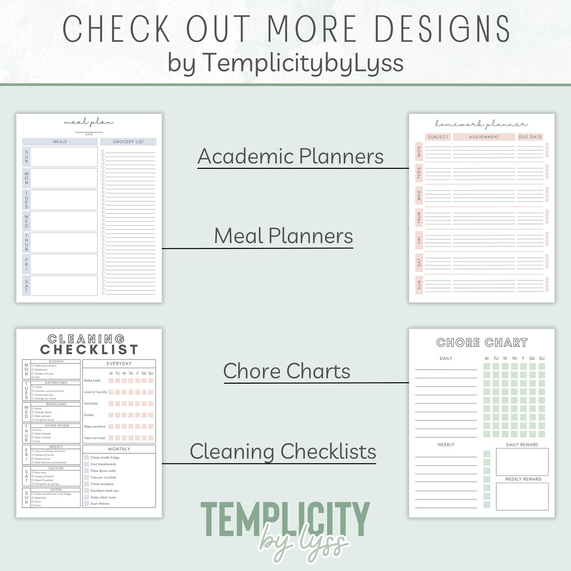 Cleaning Schedule, Family Chore Chart, Weekly Cleaning Checklist ...