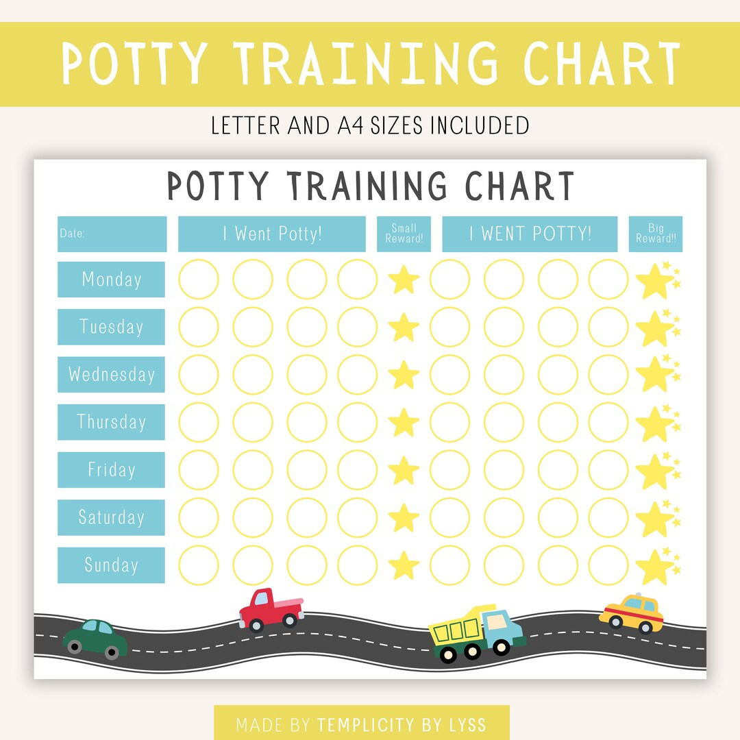 Potty Training Chart, Reward Chart, Potty Training, Potty Chart ...