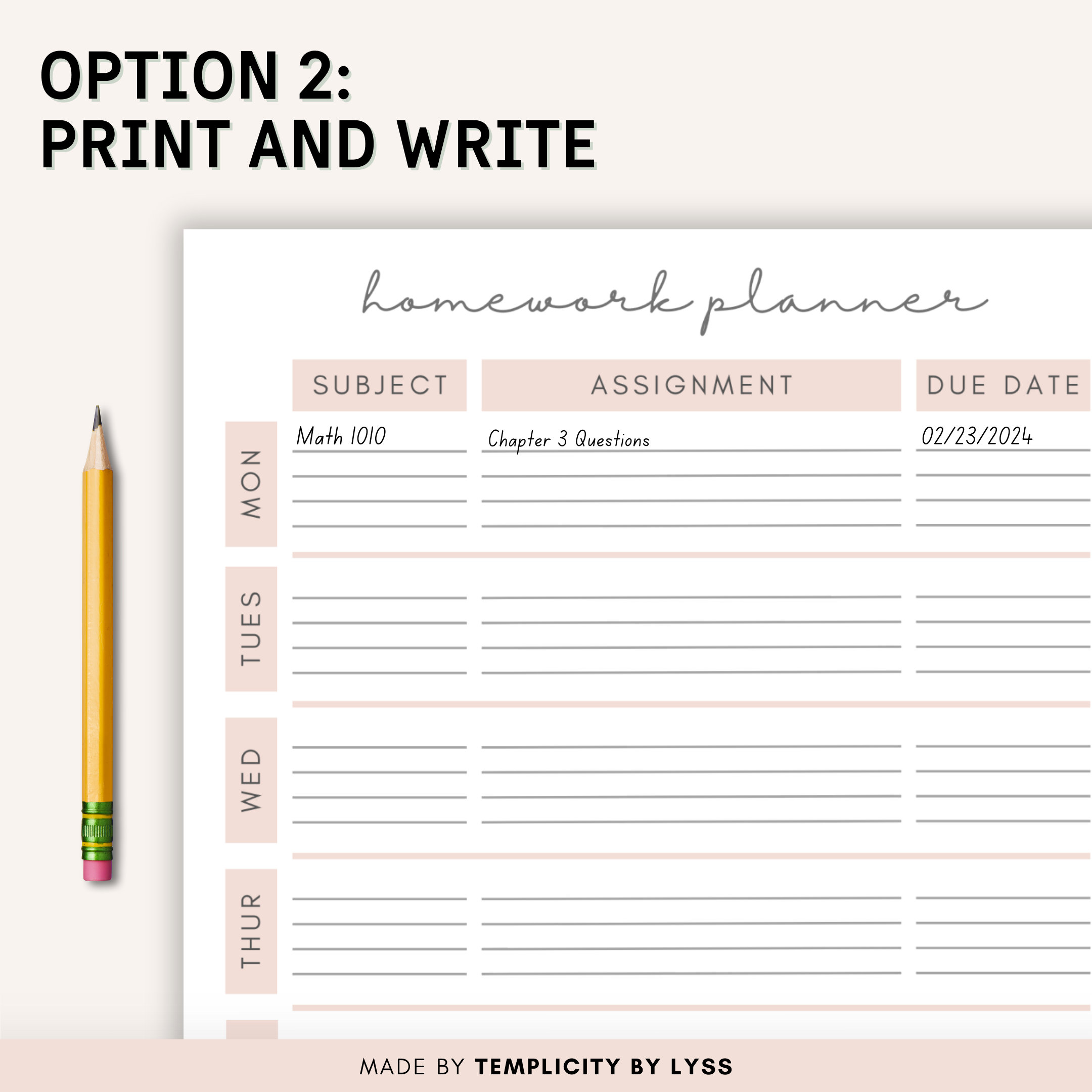 Homeschool Planner, Assignment Tracker, Student Planner, Academic ...