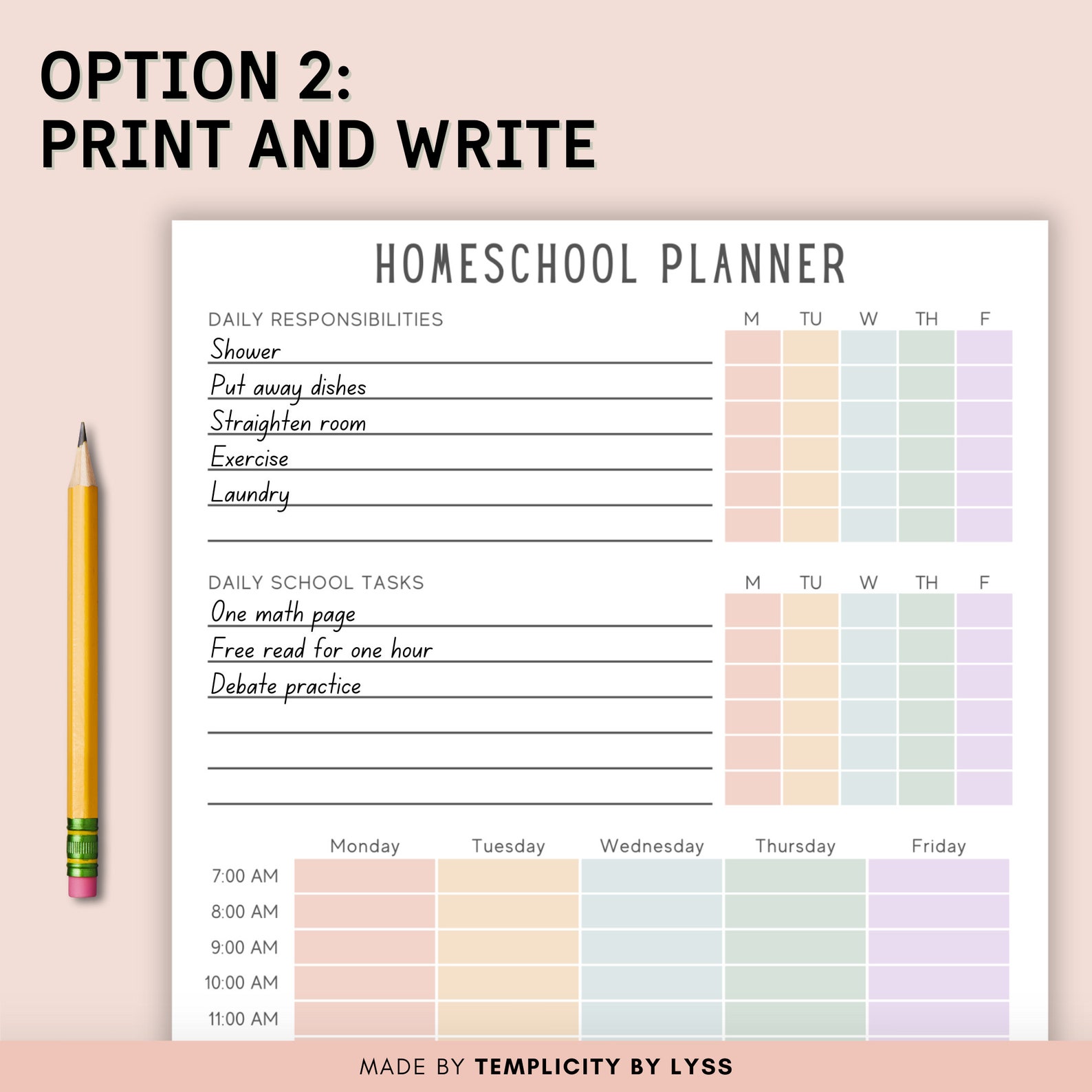 Homeschool Planner | Assignment Tracker Printable | Academic Planner ...