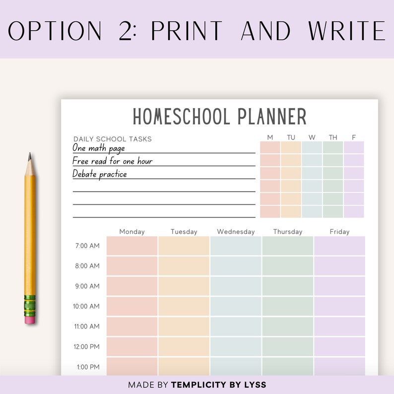 Homeschool Planner | Assignment Tracker | Academic Planner | Homeschool ...