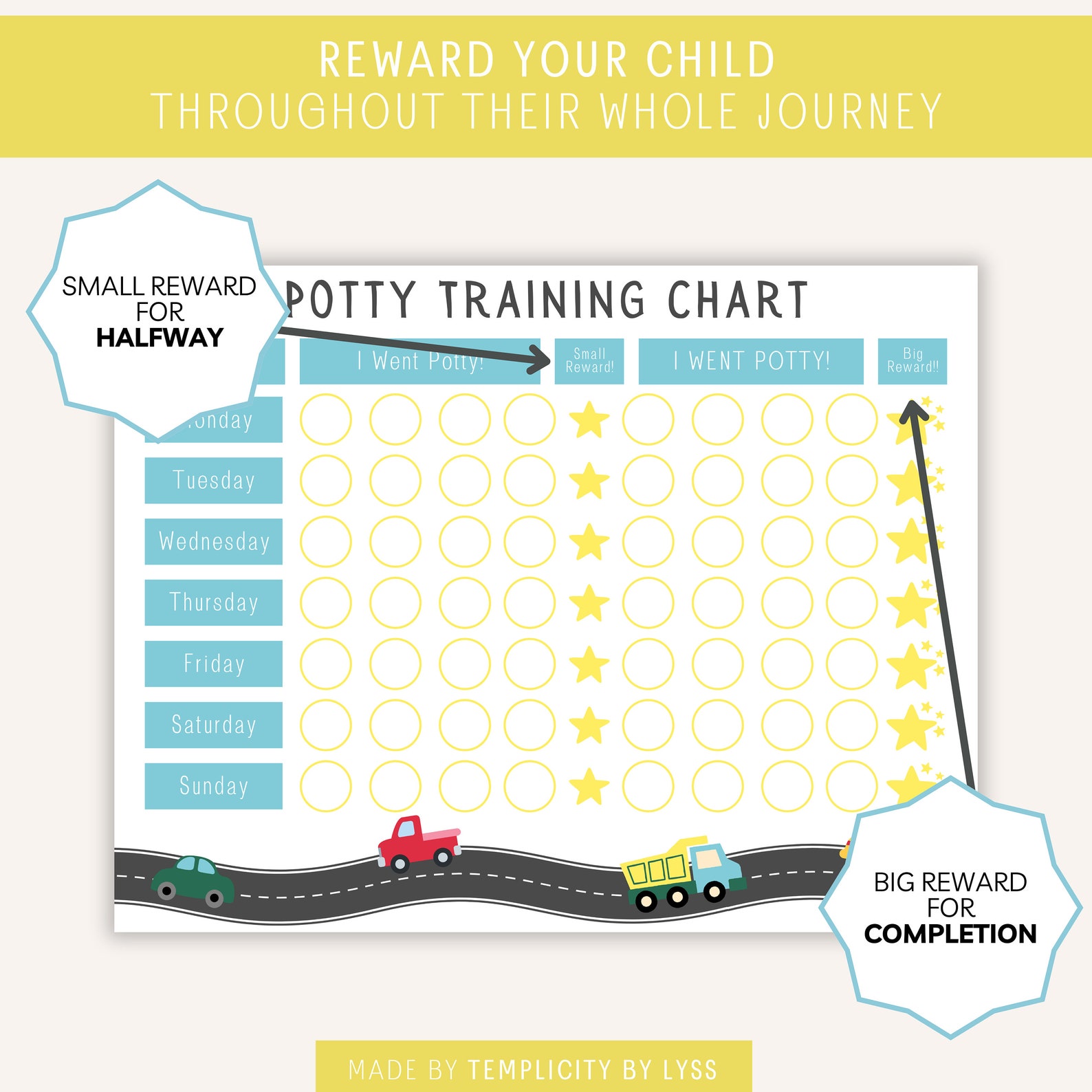 Potty Training Chart, Reward Chart, Potty Training, Potty Chart ...