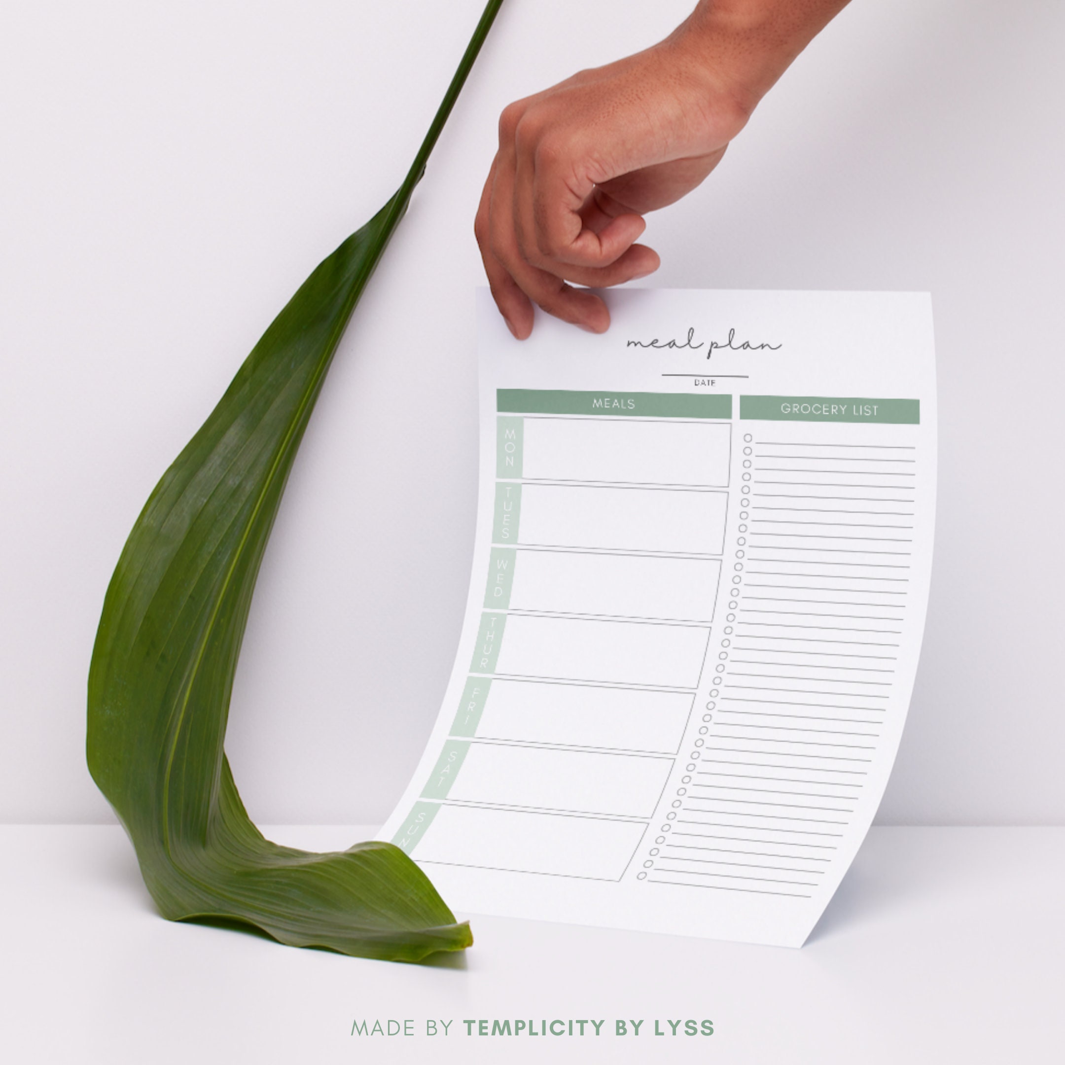 Meal Planner, Grocery List, Weekly Meal Planner, Menu Planner, Fillable ...