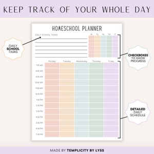 Homeschool Planner | Assignment Tracker | Academic Planner | Homeschool ...