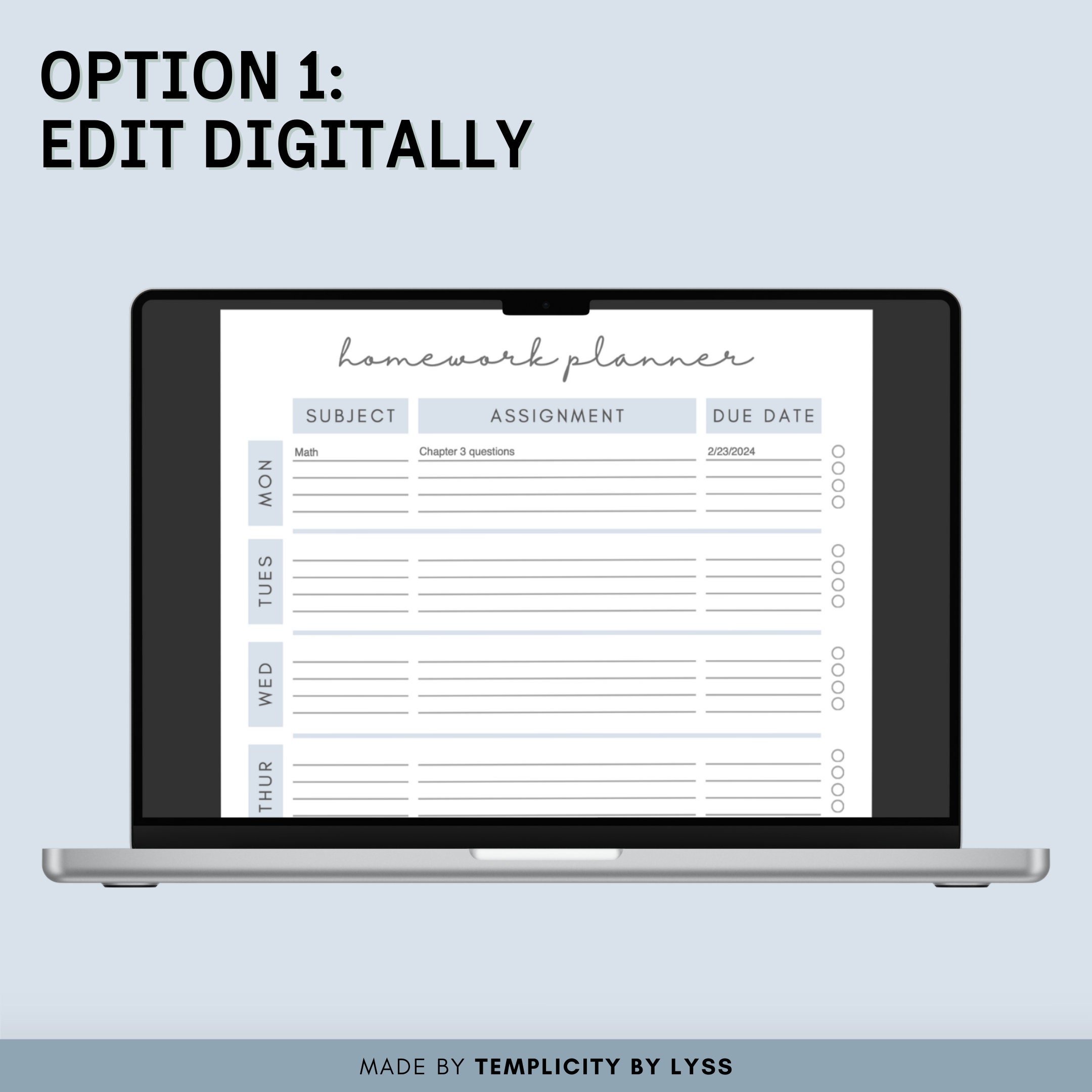 Homeschool Planner, Assignment Tracker, Homework Planner, Student ...