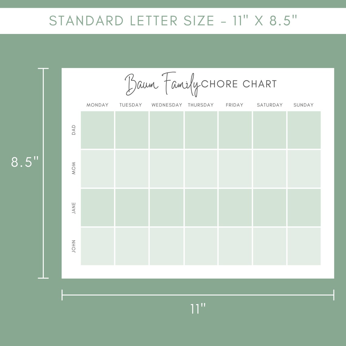 Family Chore Chart, Cleaning Schedule, Chore Chart Printable, Cleaning ...
