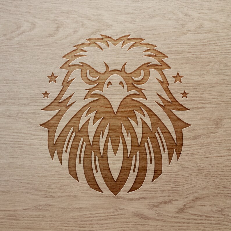 American Flag Eagle, Lightburn PNG, Lightburn File, Laser Engraving ...