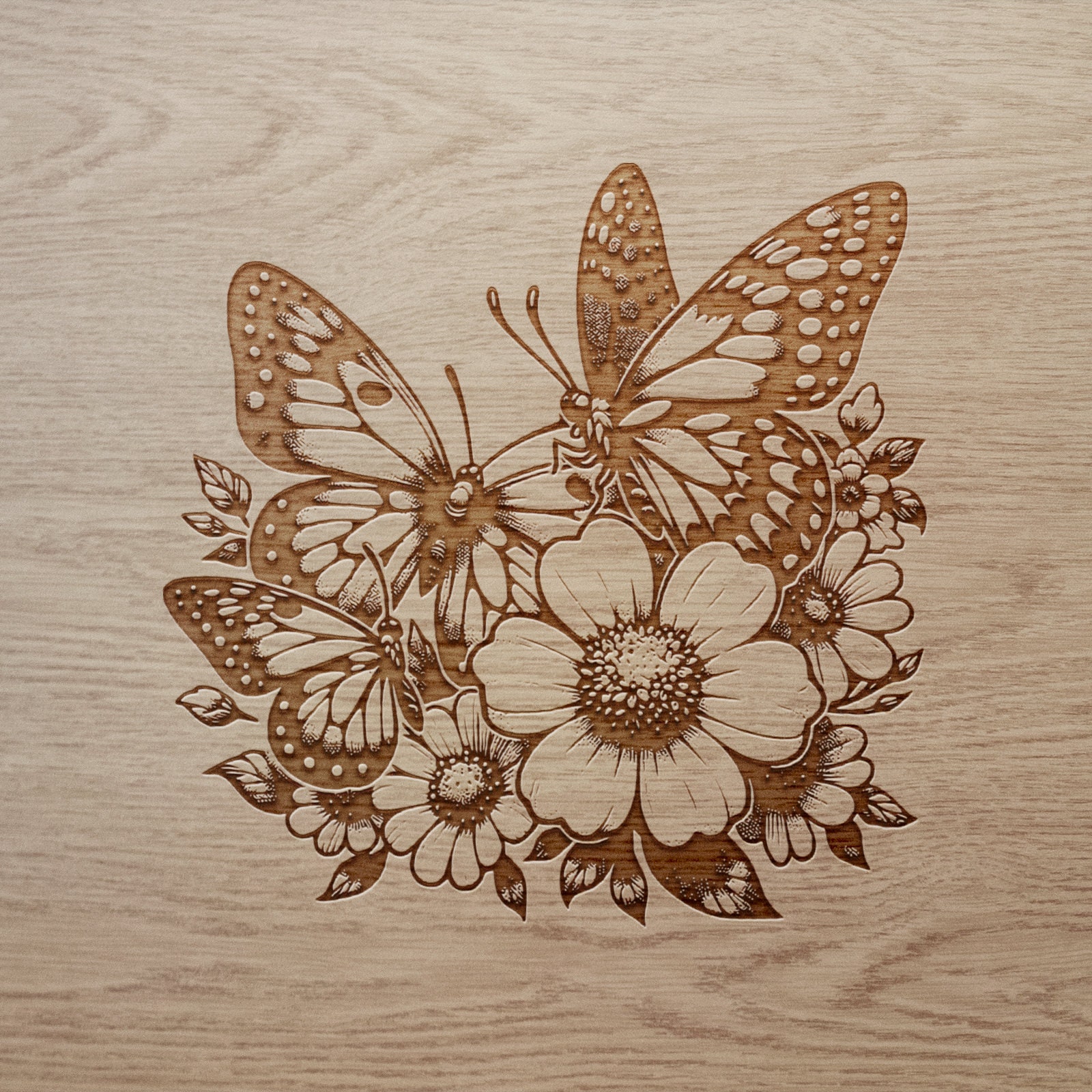 Butterflies, Lightburn PNG, Lightburn File, Laser Engraving Digital ...