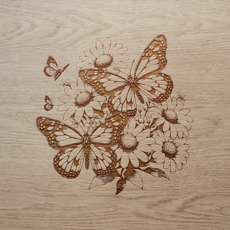 Butterflies, Lightburn PNG, Lightburn File, Laser Engraving Digital ...
