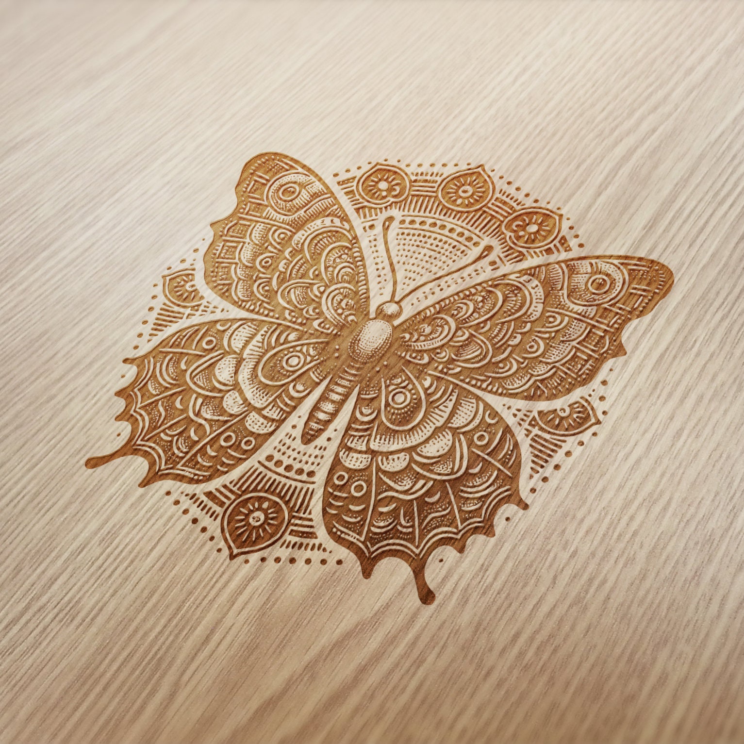 Butterflies, Lightburn PNG, Lightburn File, Laser Engraving Digital ...