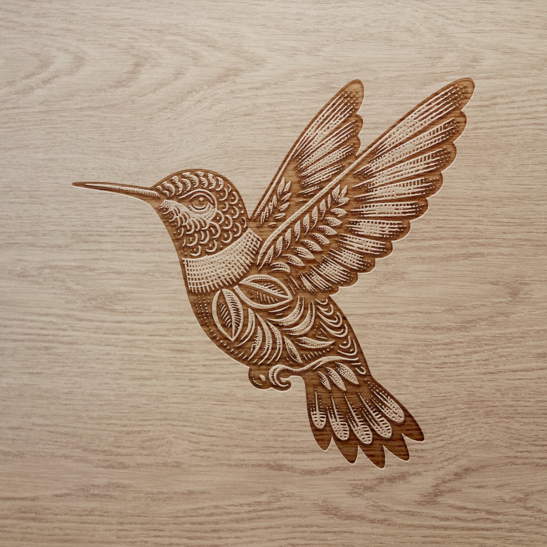 Hummingbird, Lightburn PNG, Lightburn File, Laser Engraving Digital ...