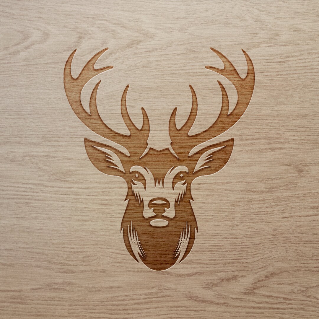Deer Stag Reindeer, Lightburn PNG, Lightburn File, Laser Engraving ...