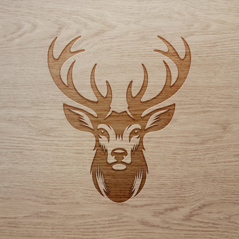 Deer Stag Reindeer, Lightburn PNG, Lightburn File, Laser Engraving ...