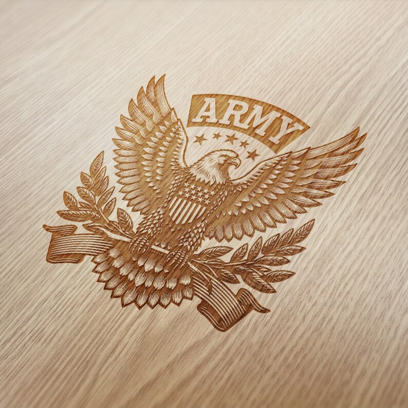 American Flag Eagle, Lightburn PNG, Lightburn File, Laser Engraving ...