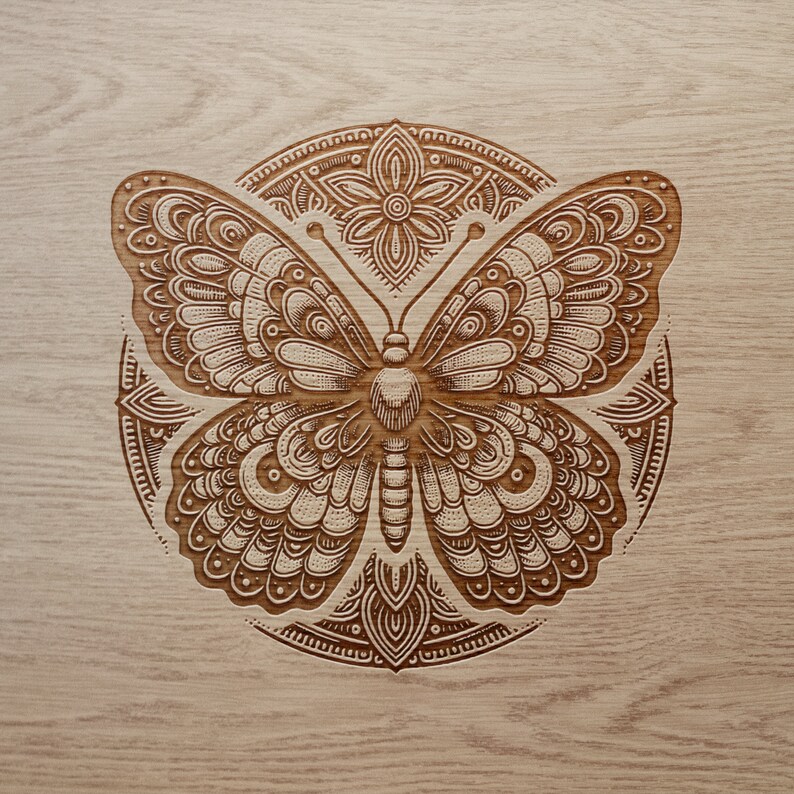 Butterflies, Lightburn PNG, Lightburn File, Laser Engraving Digital ...