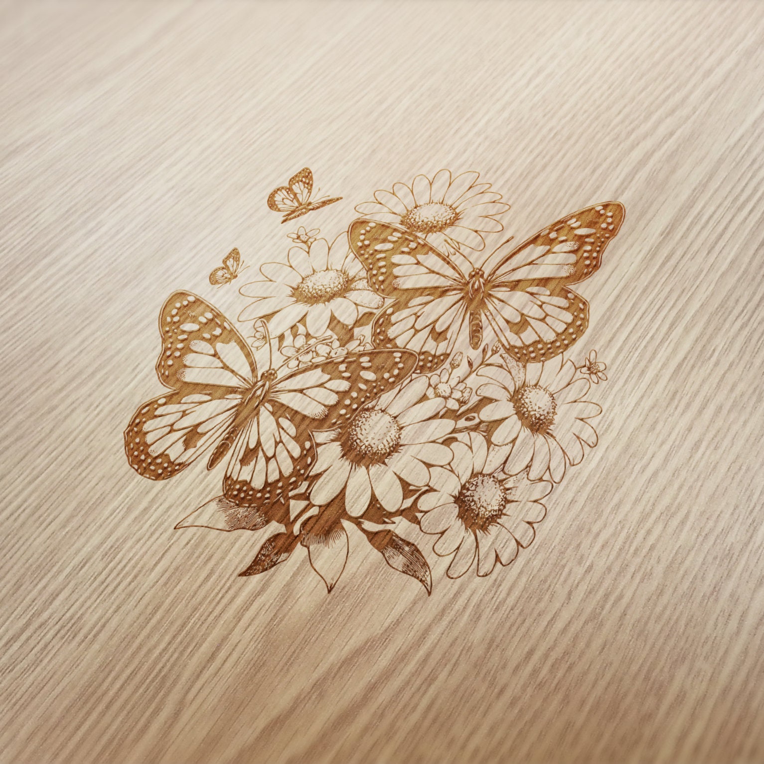 Butterflies, Lightburn PNG, Lightburn File, Laser Engraving Digital ...