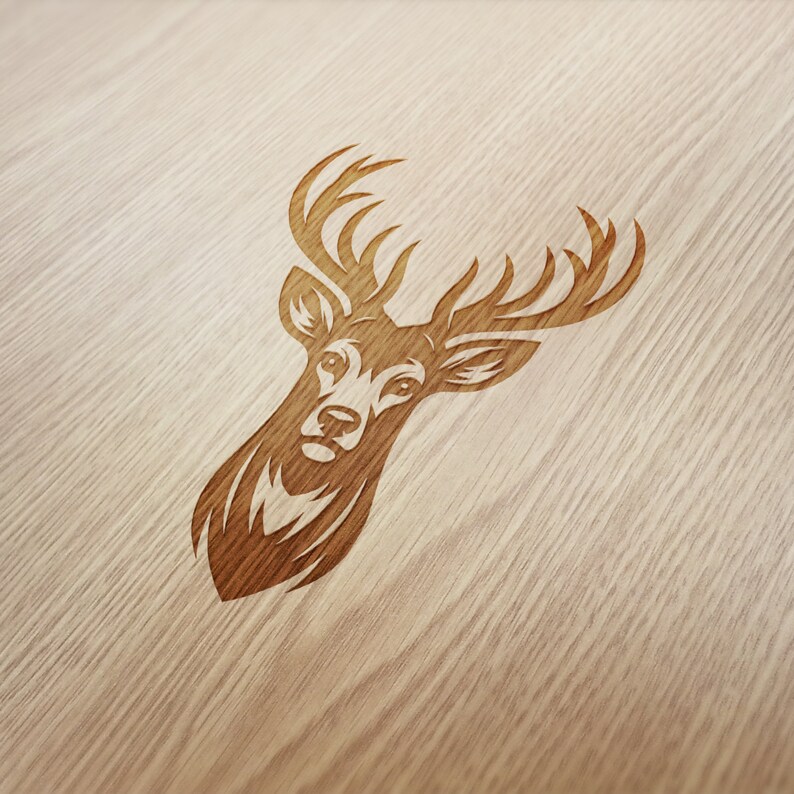 Deer Stag Reindeer, Lightburn PNG, Lightburn File, Laser Engraving ...