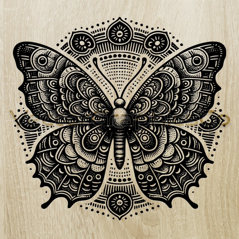 Butterflies, Lightburn PNG, Lightburn File, Laser Engraving Digital ...