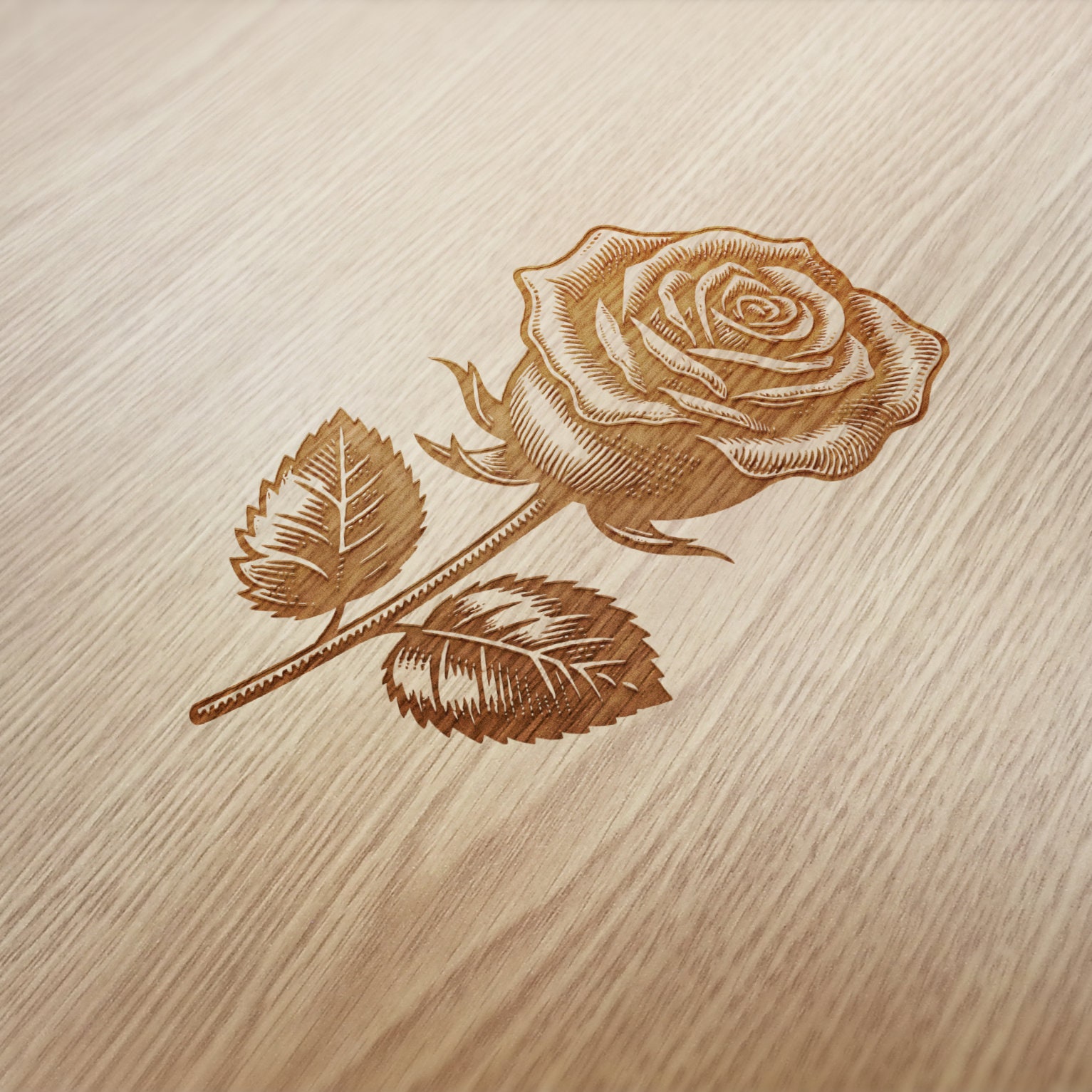 Rose Flowers, Lightburn PNG, Lightburn File, Laser Engraving Digital ...