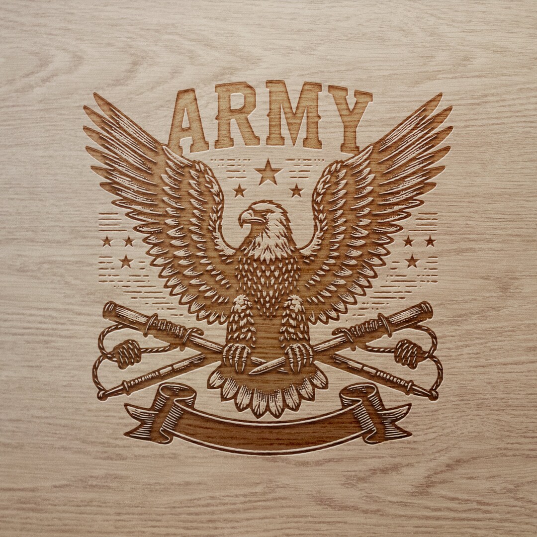 American Flag Eagle, Lightburn PNG, Lightburn File, Laser Engraving ...