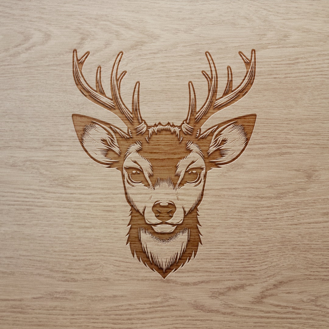 Deer Stag Reindeer, Lightburn PNG, Lightburn File, Laser Engraving ...