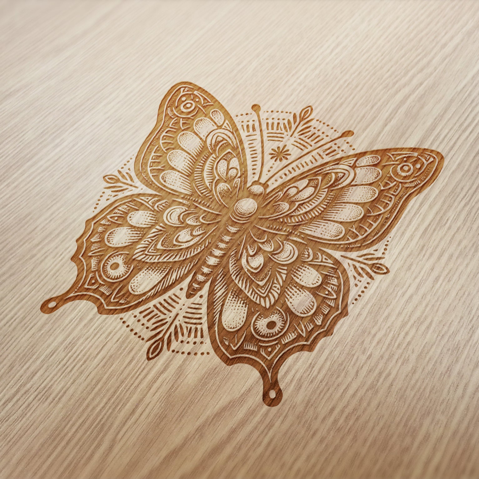 Butterflies, Lightburn PNG, Lightburn File, Laser Engraving Digital ...
