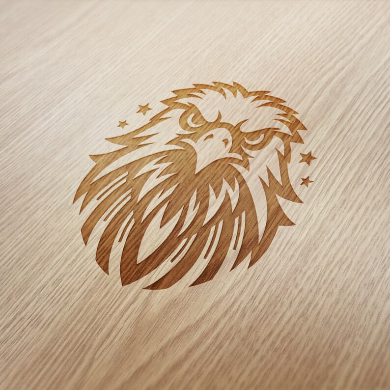 American Flag Eagle, Lightburn PNG, Lightburn File, Laser Engraving ...