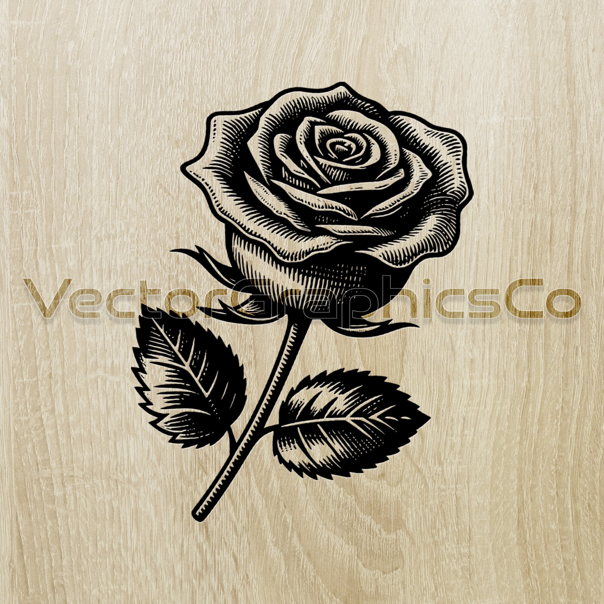 Rose Flowers, Lightburn PNG, Lightburn File, Laser Engraving Digital ...