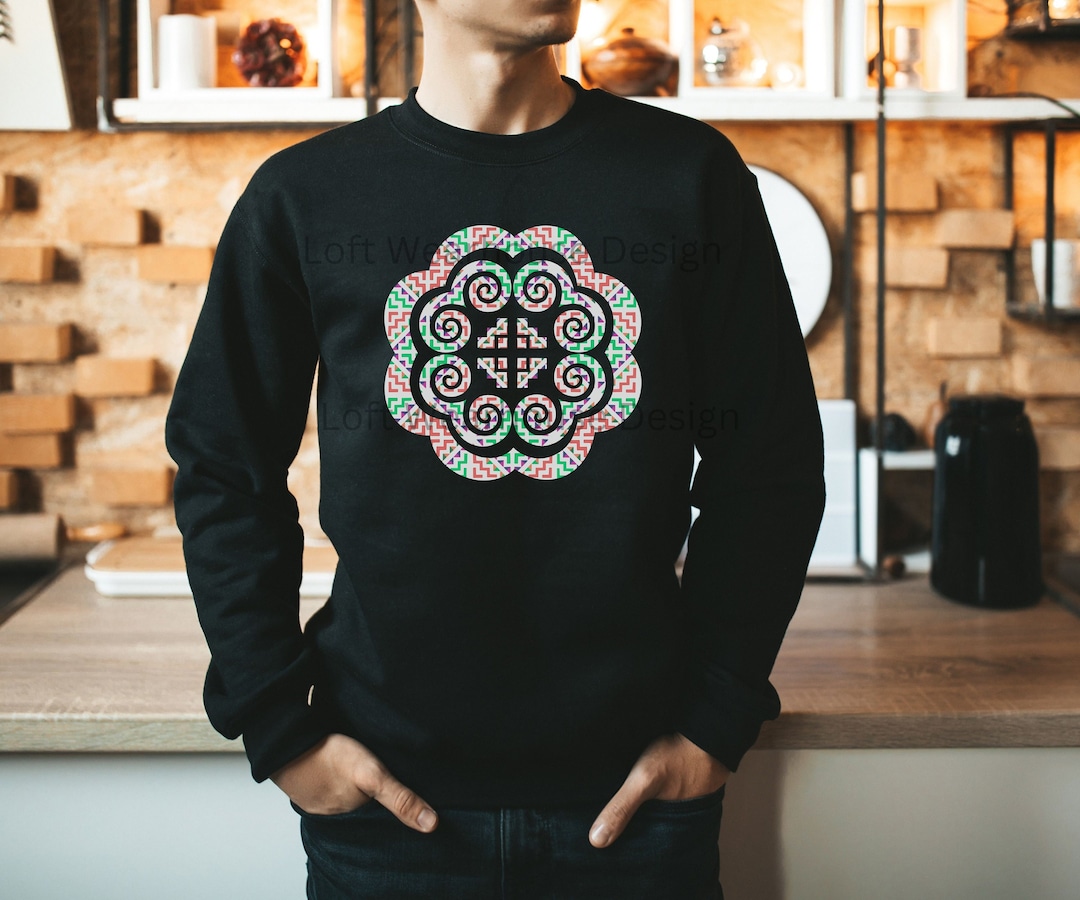 Hmong Inspired Paj Ntaub Sweatshirt, Hmong Sweater Clothes, Family Xauv ...