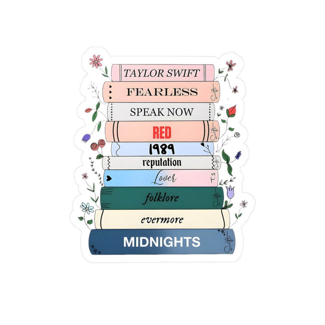 Taylor Book Vinyl Decals, Laptop Window Decal Sticker, Swift Merch ...