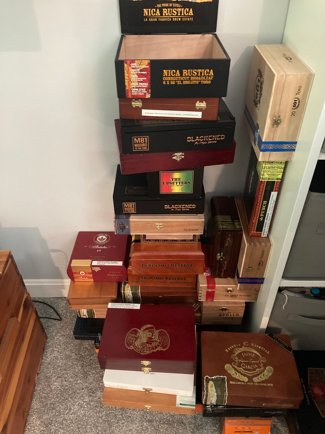 Misc,beautiful Wooden Cigar Box, Wood, Empty - Etsy