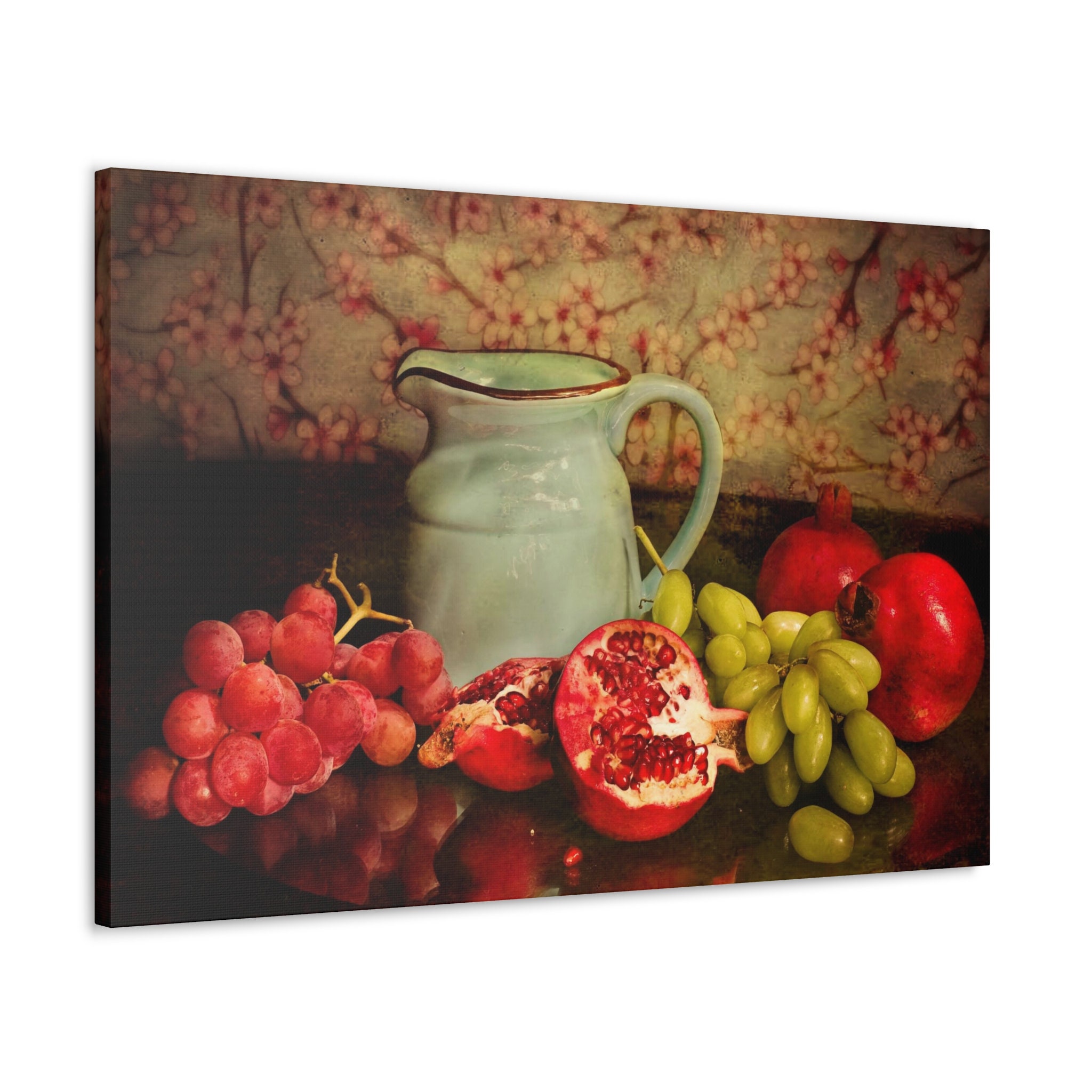 Fine Art Print, Still Life, Pitcher, Jar, Fruit, Canvas - Etsy