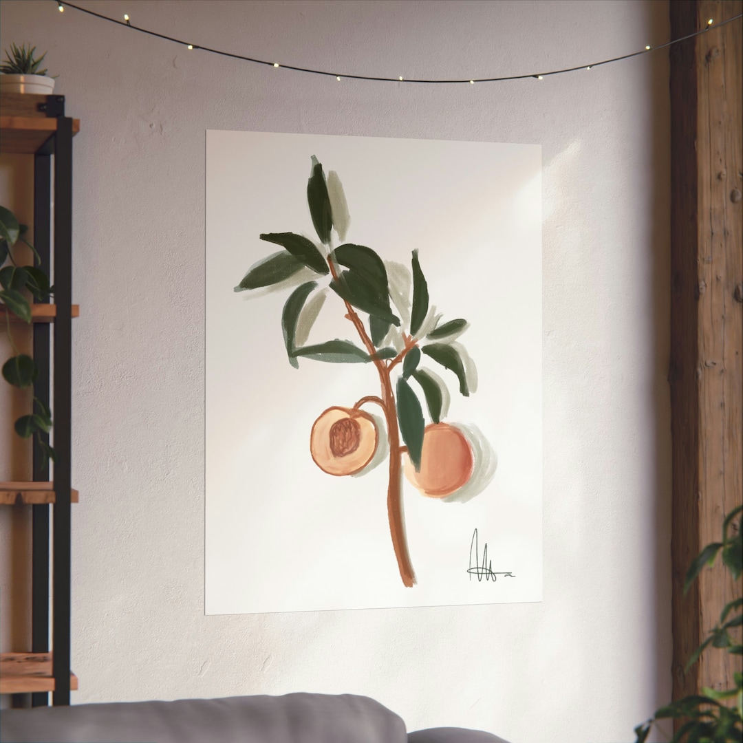 Peach Pit Poster - Etsy