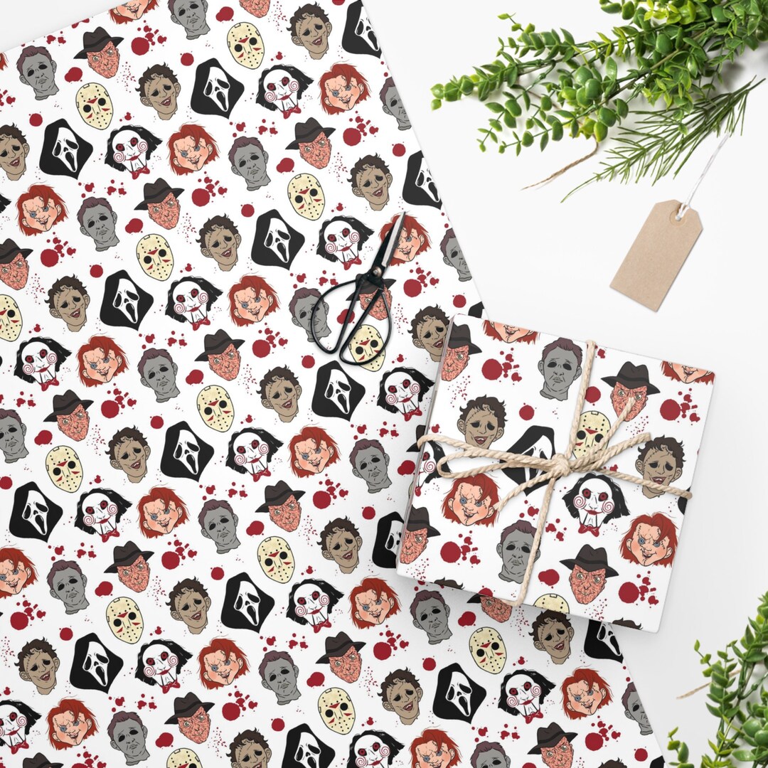 Horror Villains Wrapping Paper - Etsy