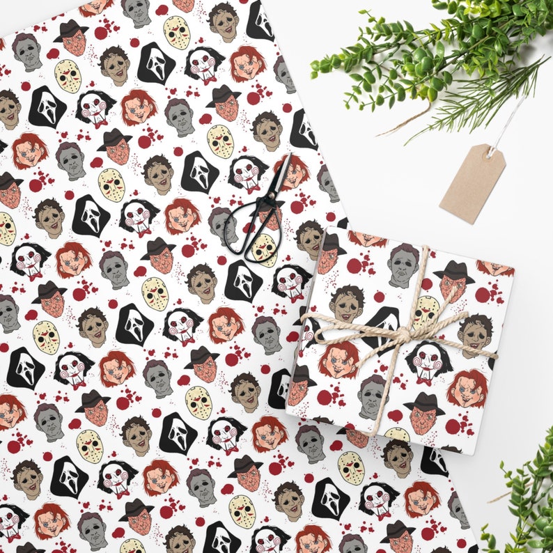 Horror Villains Wrapping Paper - Etsy