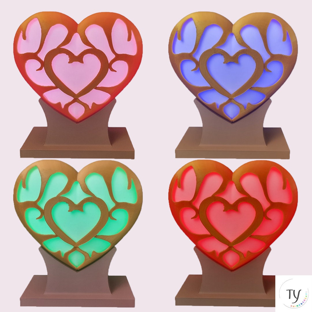The Legend of Zelda White Heart Container LED Decoration(botw/totk) by ...