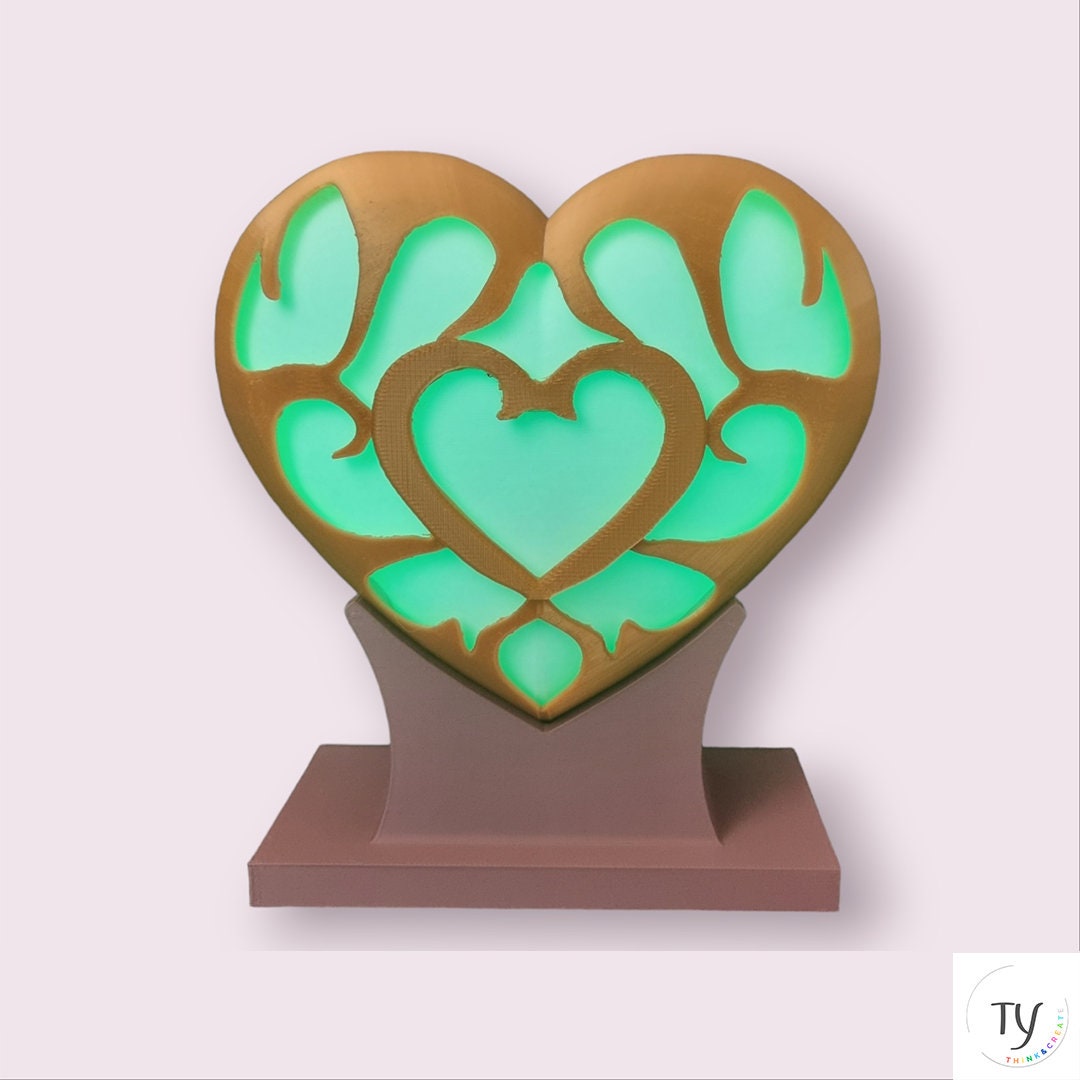 The Legend of Zelda White Heart Container LED Decoration(botw/totk) by ...