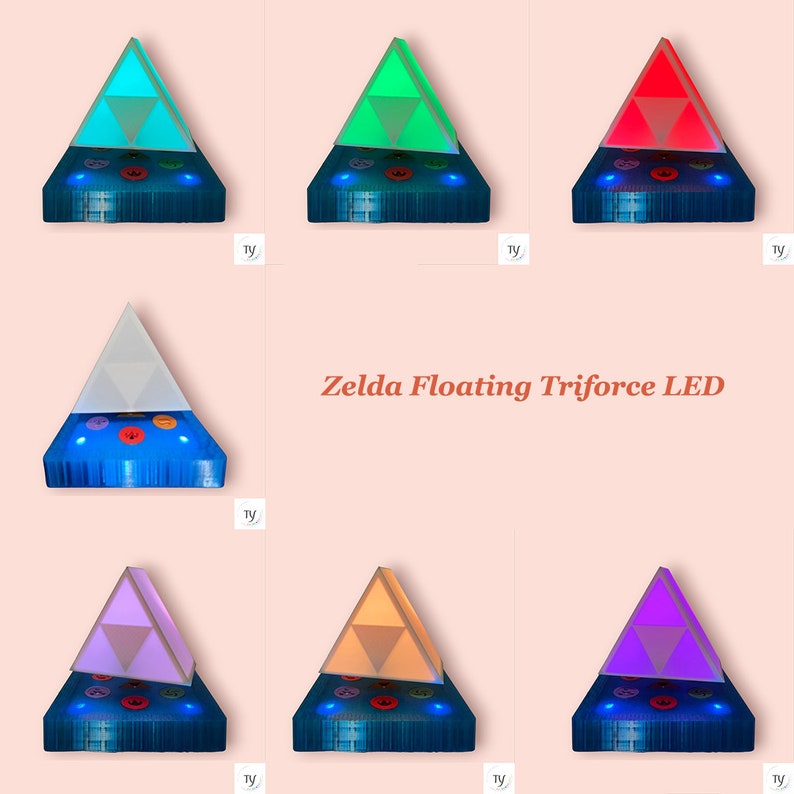 The Legend of Zelda Floating Triforce LED botw/totk by Tayeonshop-desk ...