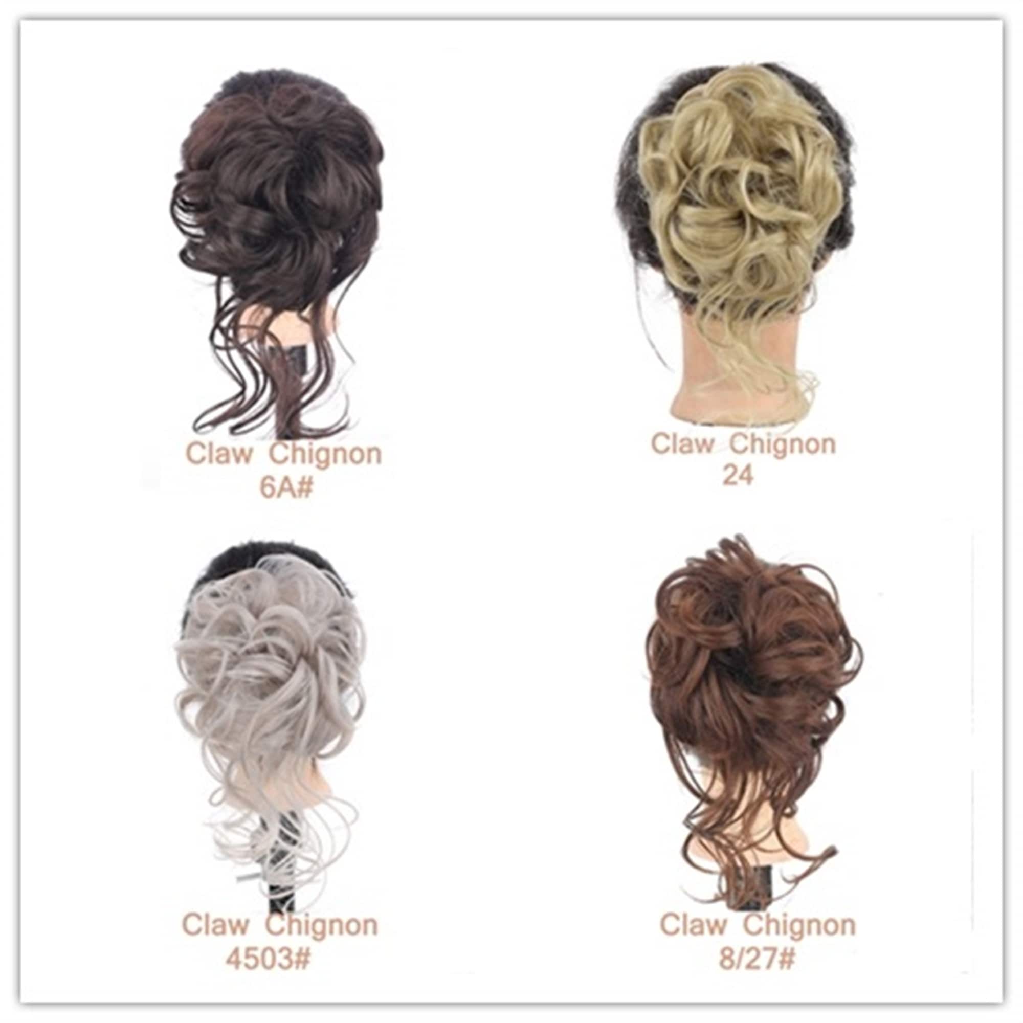 Claw Clip Messy Bun Hair Piece Bun Hair Extension Wavy Curly - Etsy