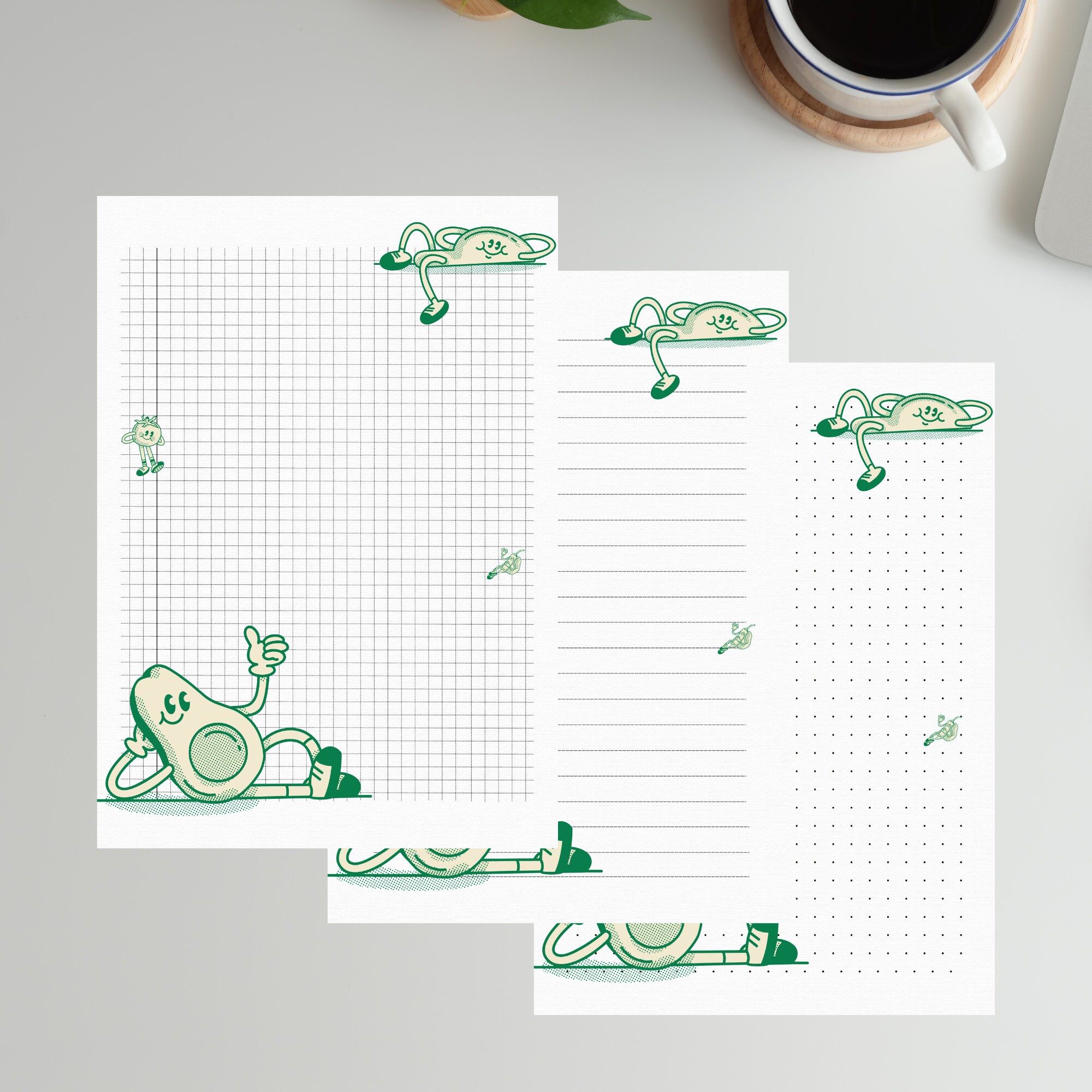 Printable Stationary, Digital Note Paper, Note Taking Template, Letter ...