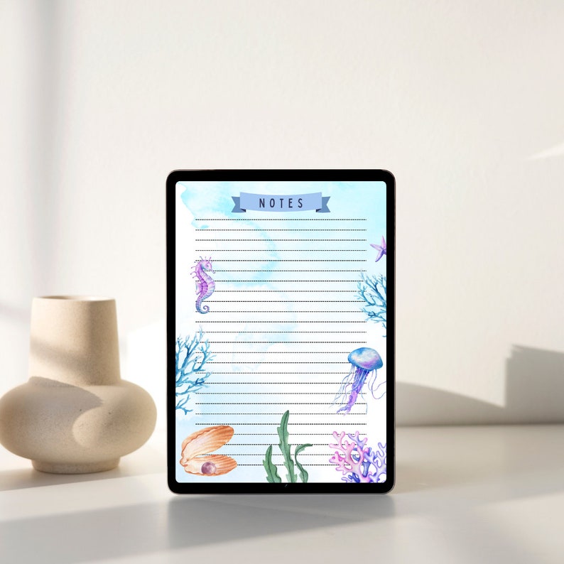 Printable Stationary, Digital Note Paper, Note Taking Template, Letter ...