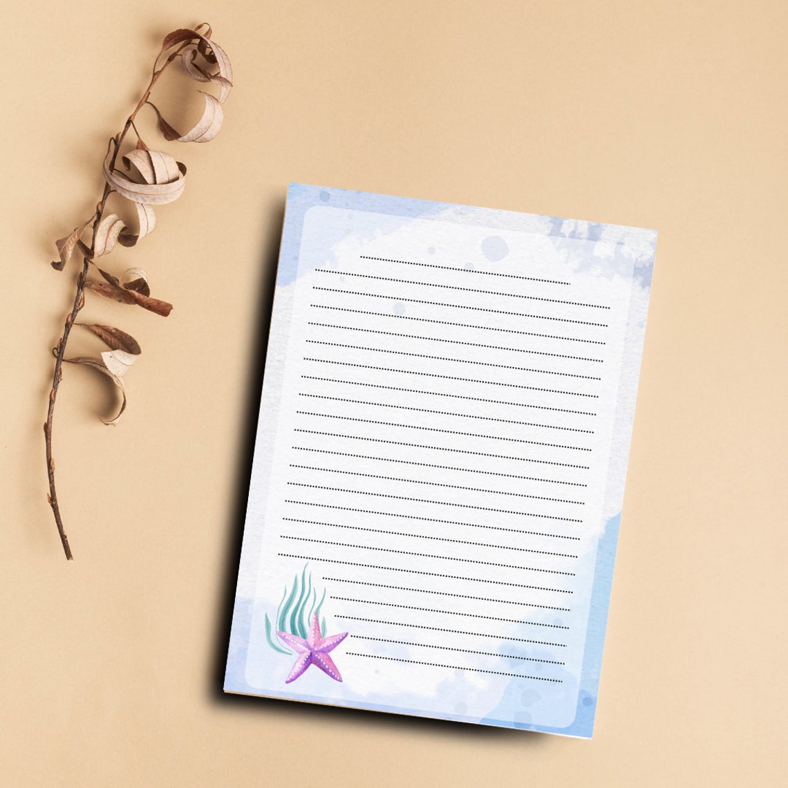 Printable Stationary, Digital Note Paper, Note Taking Template, Letter ...