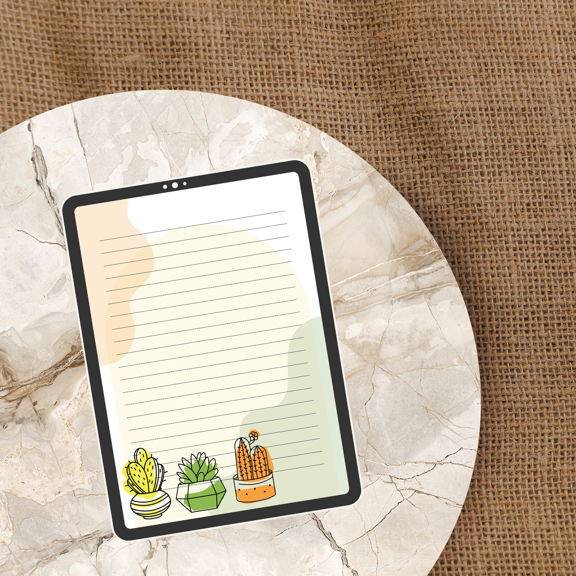 Printable Stationary, Digital Note Paper, Note Taking Template, Letter ...