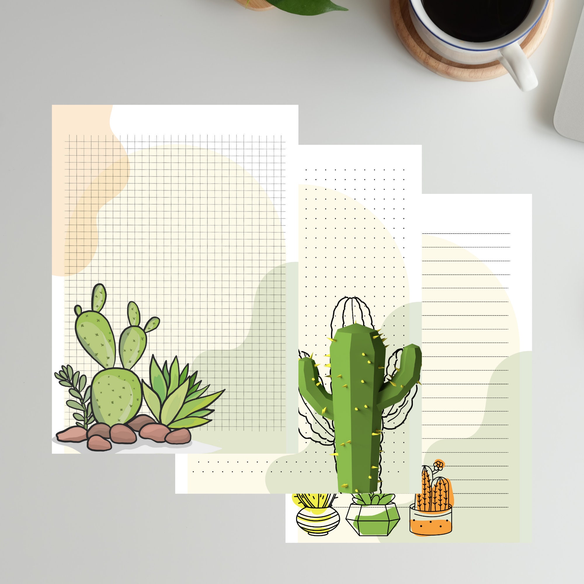 Printable Stationary, Digital Note Paper, Note Taking Template, Letter ...