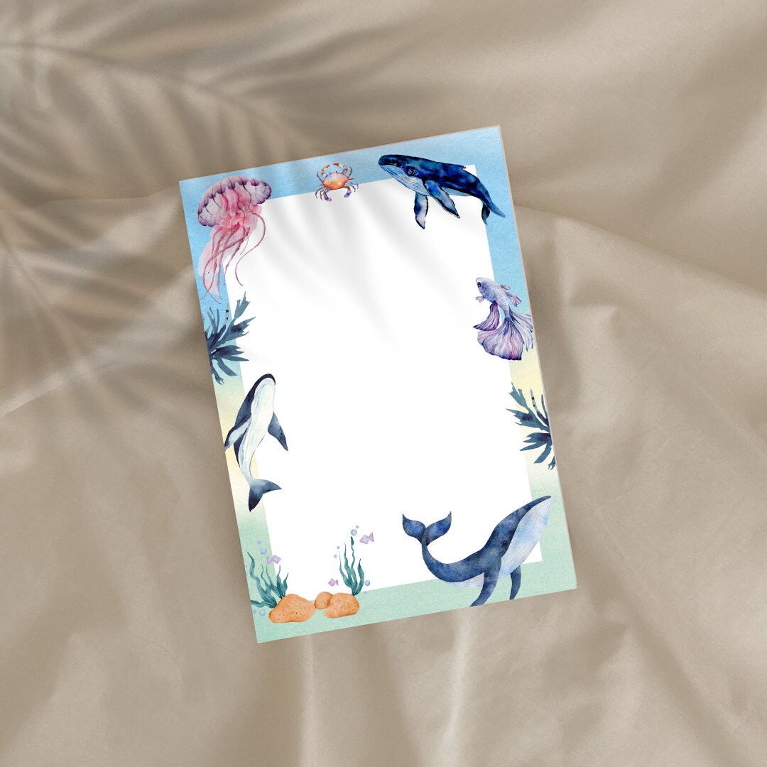 Printable Stationary, Digital Note Paper, Note Taking Template, Letter ...