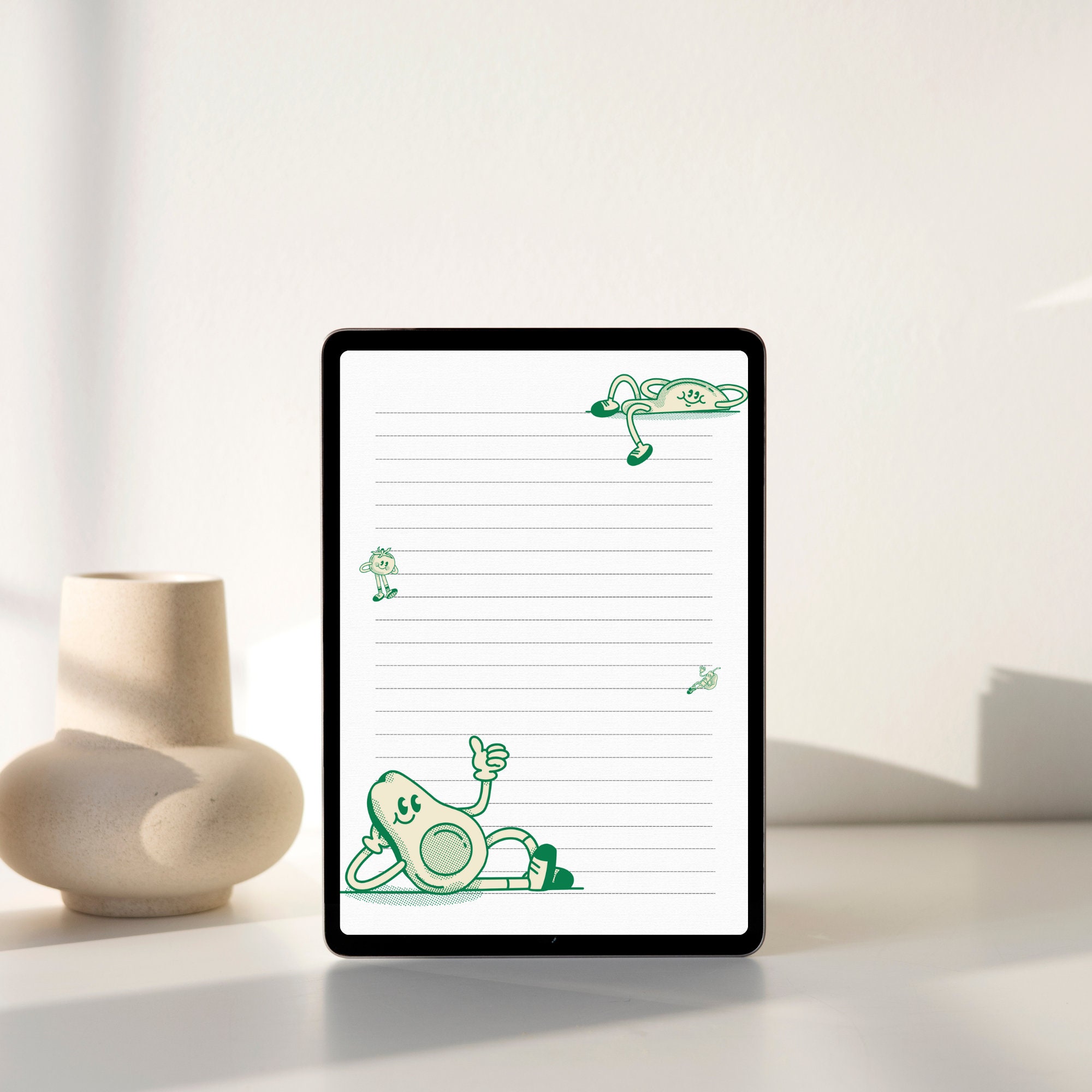 Printable Stationary, Digital Note Paper, Note Taking Template, Letter ...