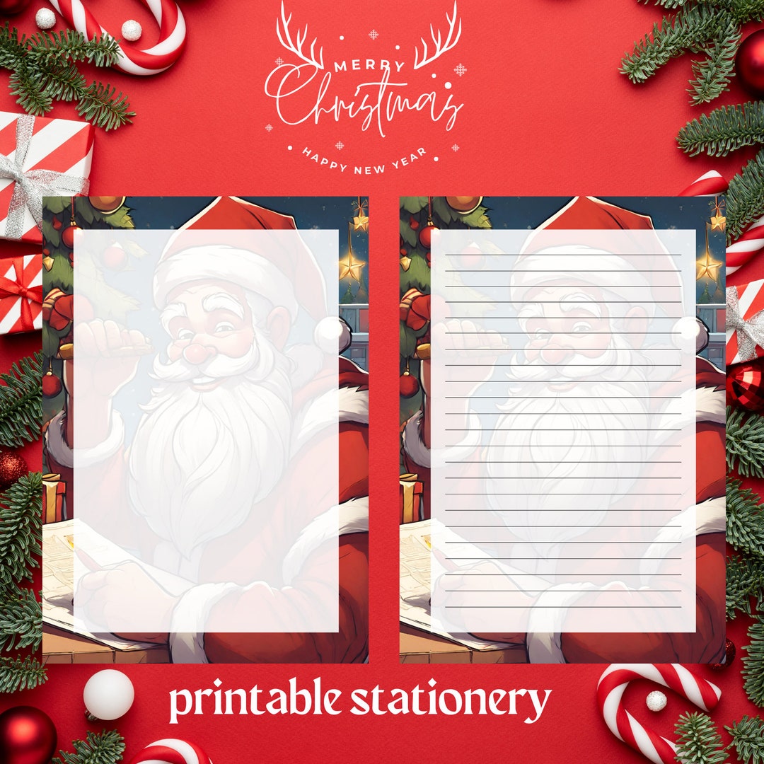 Christmas Papers Christmas Notepad Christmas Stationary - Etsy