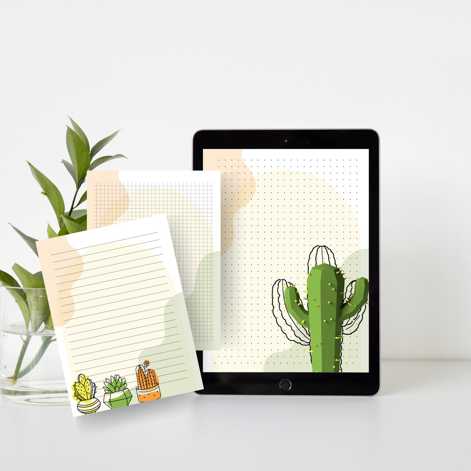 Printable Stationary, Digital Note Paper, Note Taking Template, Letter ...