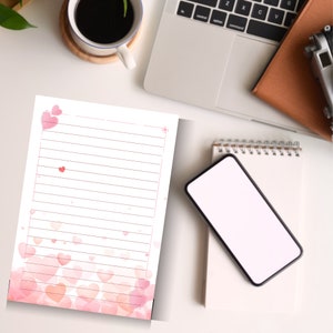 Printable Stationary, Digital Note Paper, Note Taking Template, Letter ...